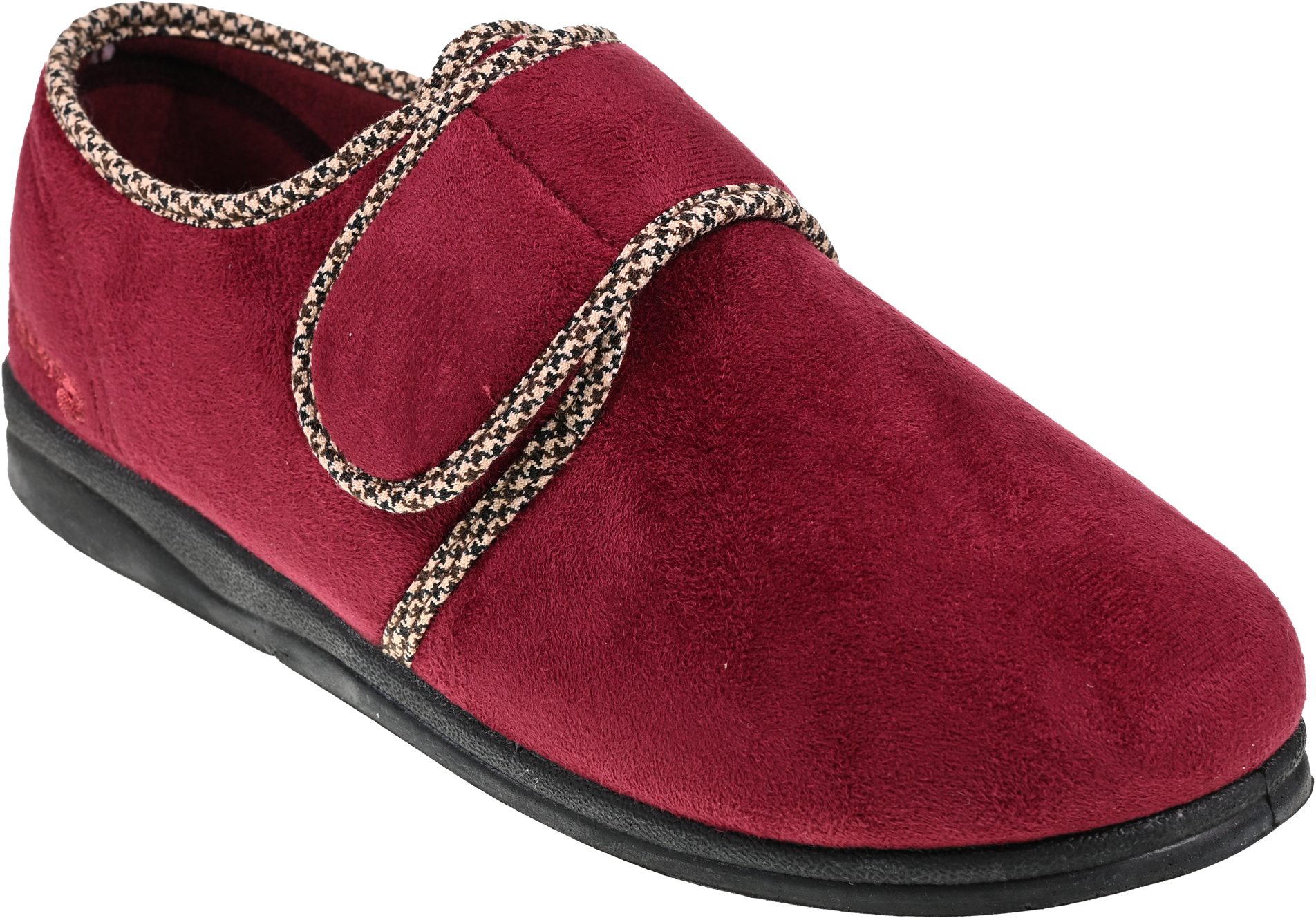 Padders Harry Burgundy Textile 410/81 - Full Slippers - Humphries Shoes