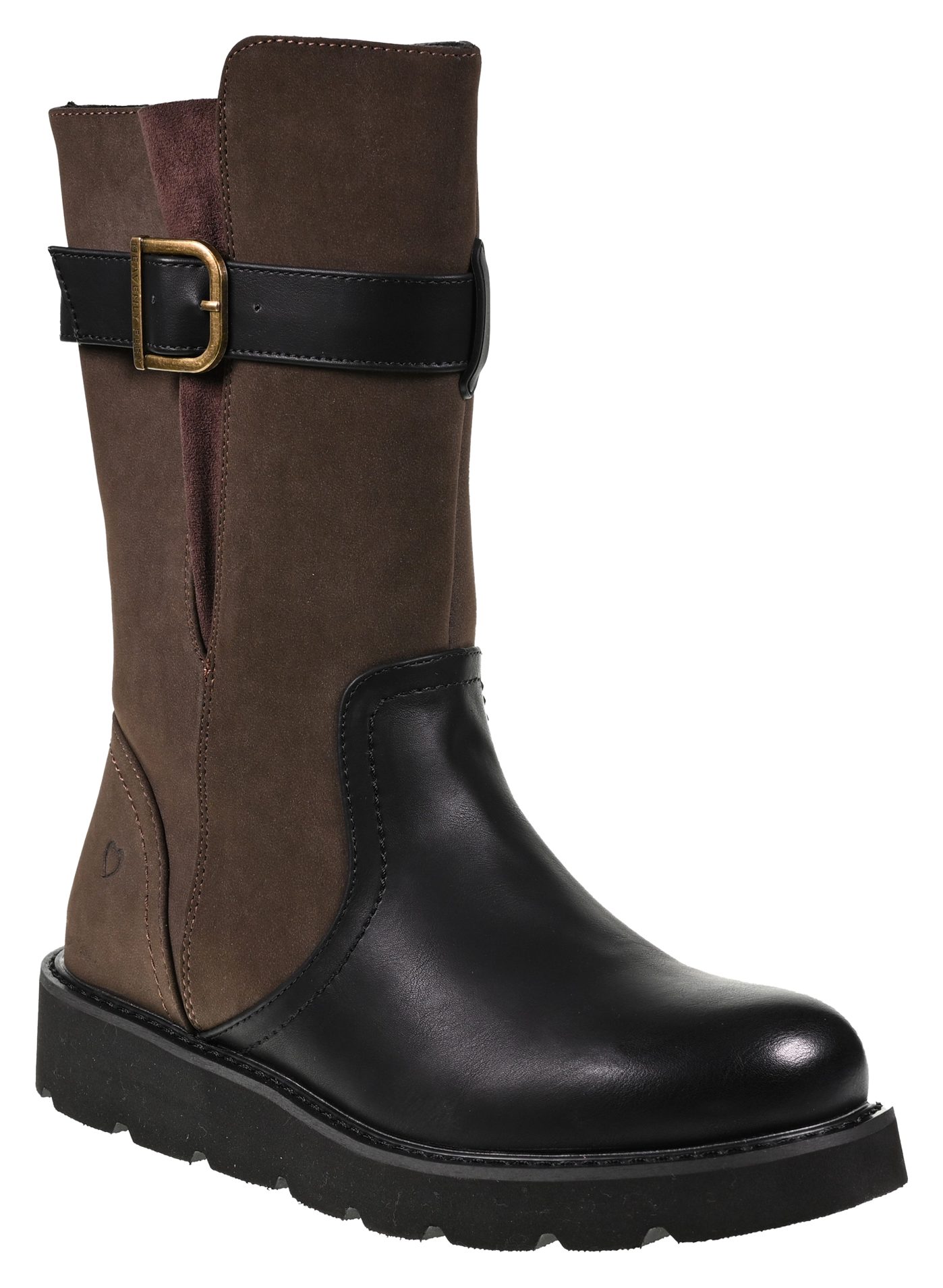 Heavenly Feet Kin Combo Black / Chocolate - Calf Boots - Humphries Shoes