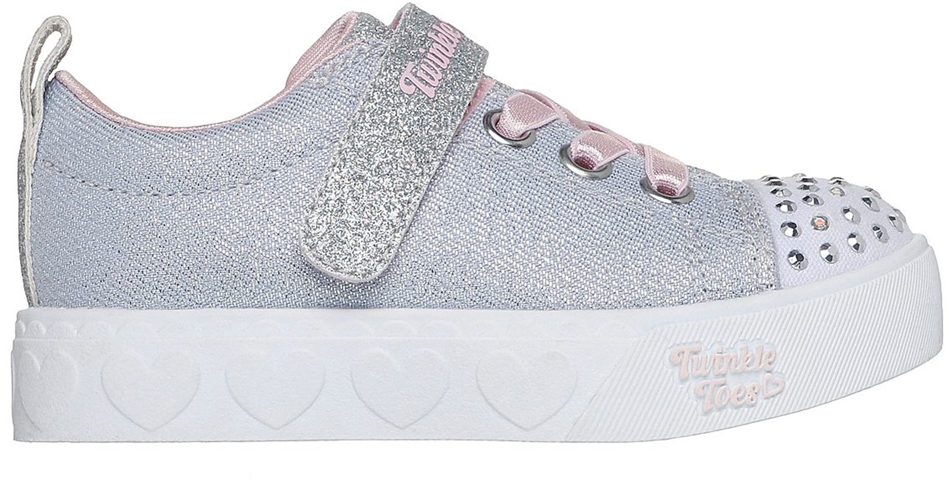 Skechers Twinkle Toes: Heart Steps - Shimmer Sweetie Grey / Pink ...