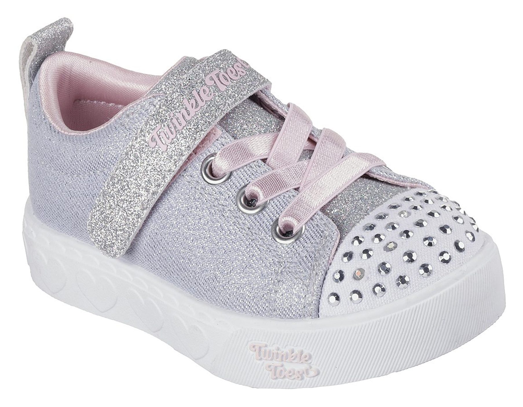 Skechers Twinkle Toes: Heart Steps - Shimmer Sweetie Grey / Pink ...