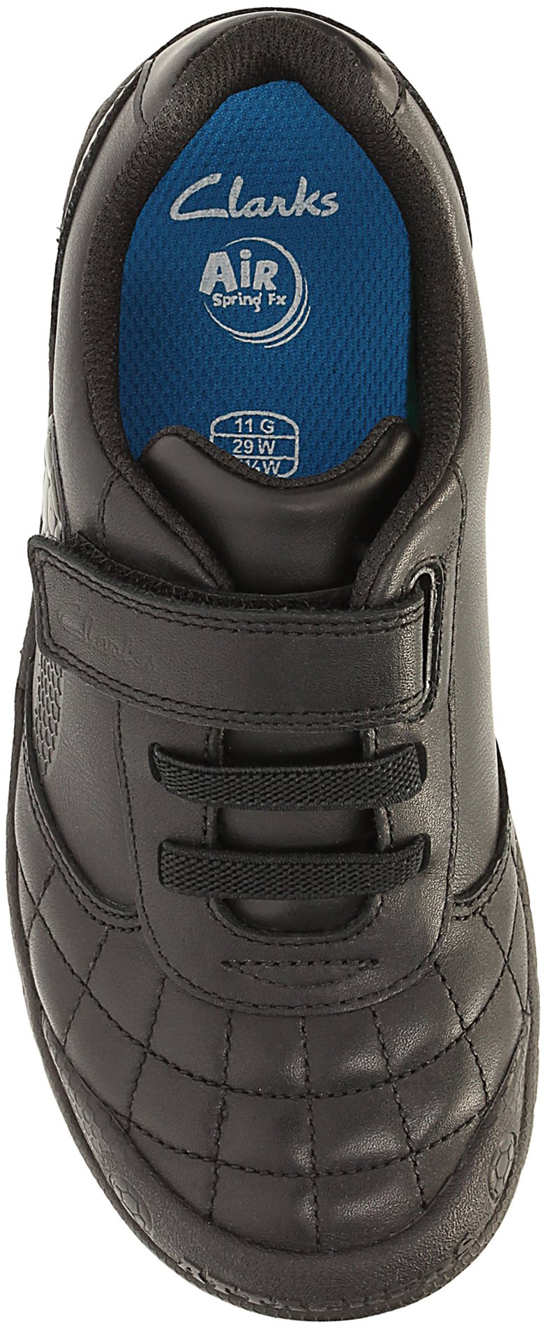 Clarks Leader Game Junior Black Leather 26122990 - Boys School Shoes ...