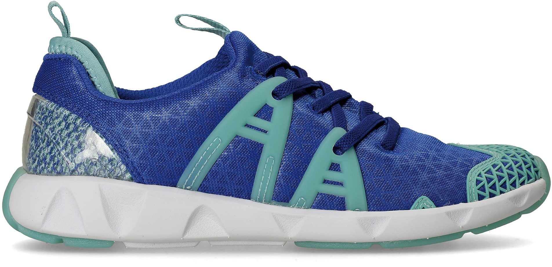 Clarks Luminous Glo Junior Blue Combi 26126953 - Girls Trainers ...