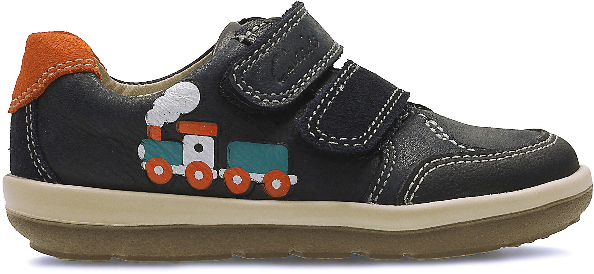 Clarks Softly Tom First Navy Leather 26119010 - First Walkers ...