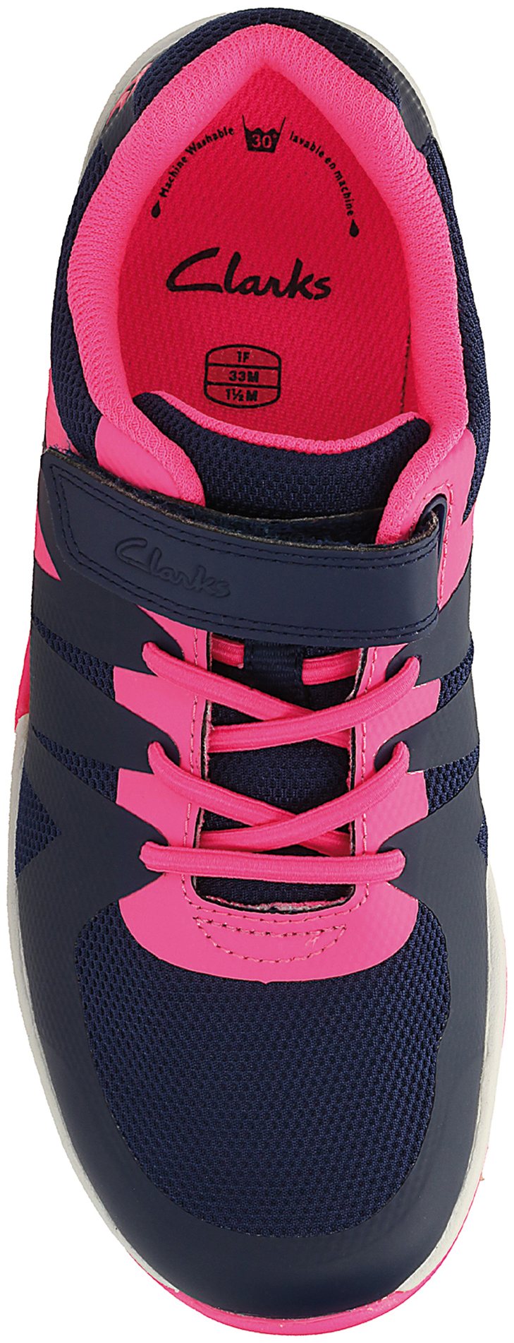 Clarks Trace Star Junior Blue 26121639 - Girls Trainers - Humphries Shoes