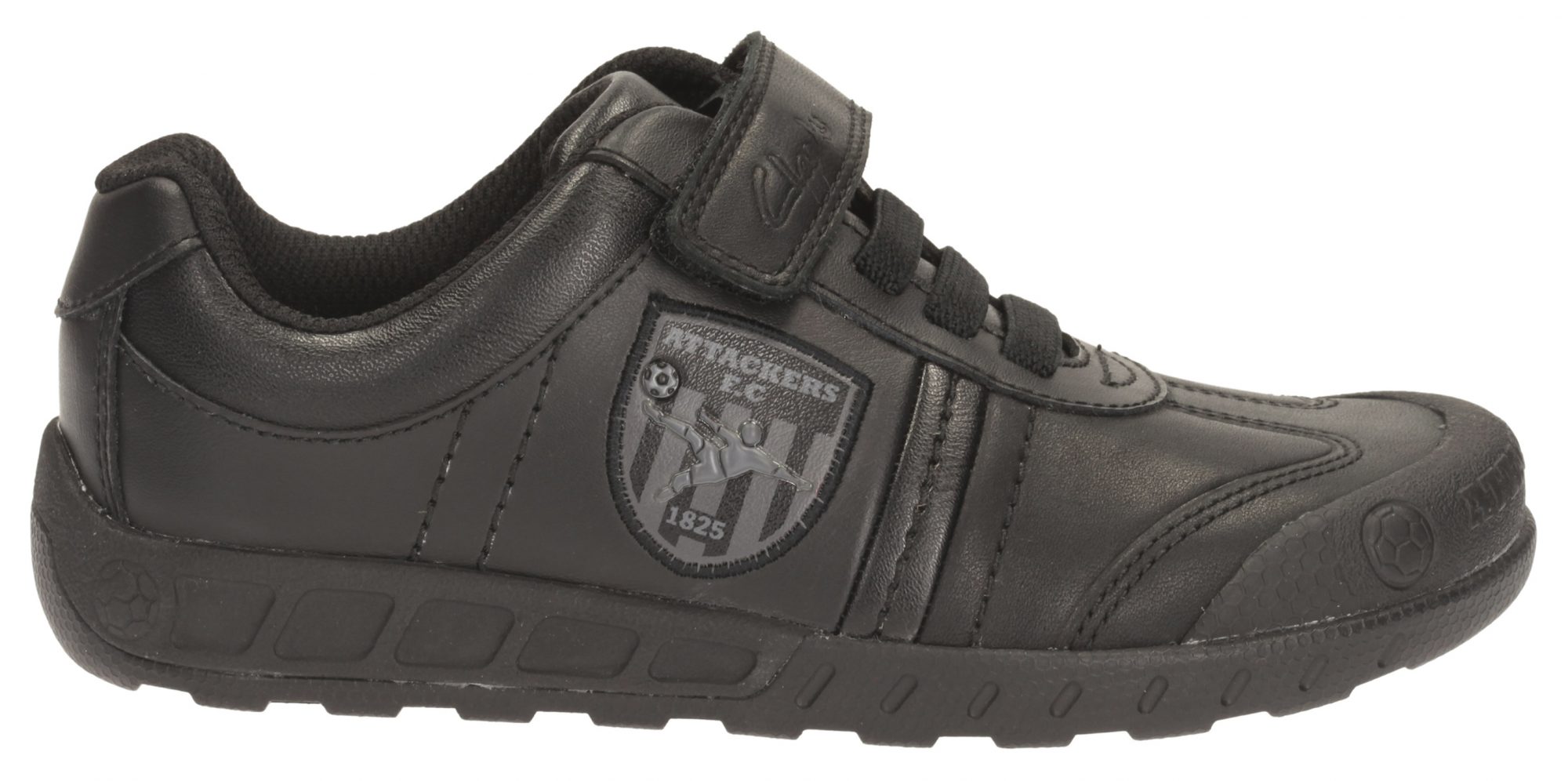 Clarks Leader Play Infant Black Leather 26114031 - Boys School Shoes ...