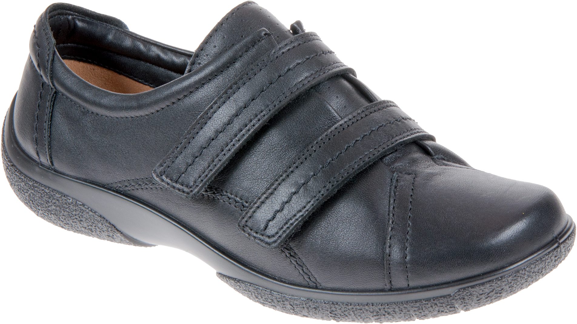 Hotter Leap Black Leather - Everyday Shoes - Humphries Shoes
