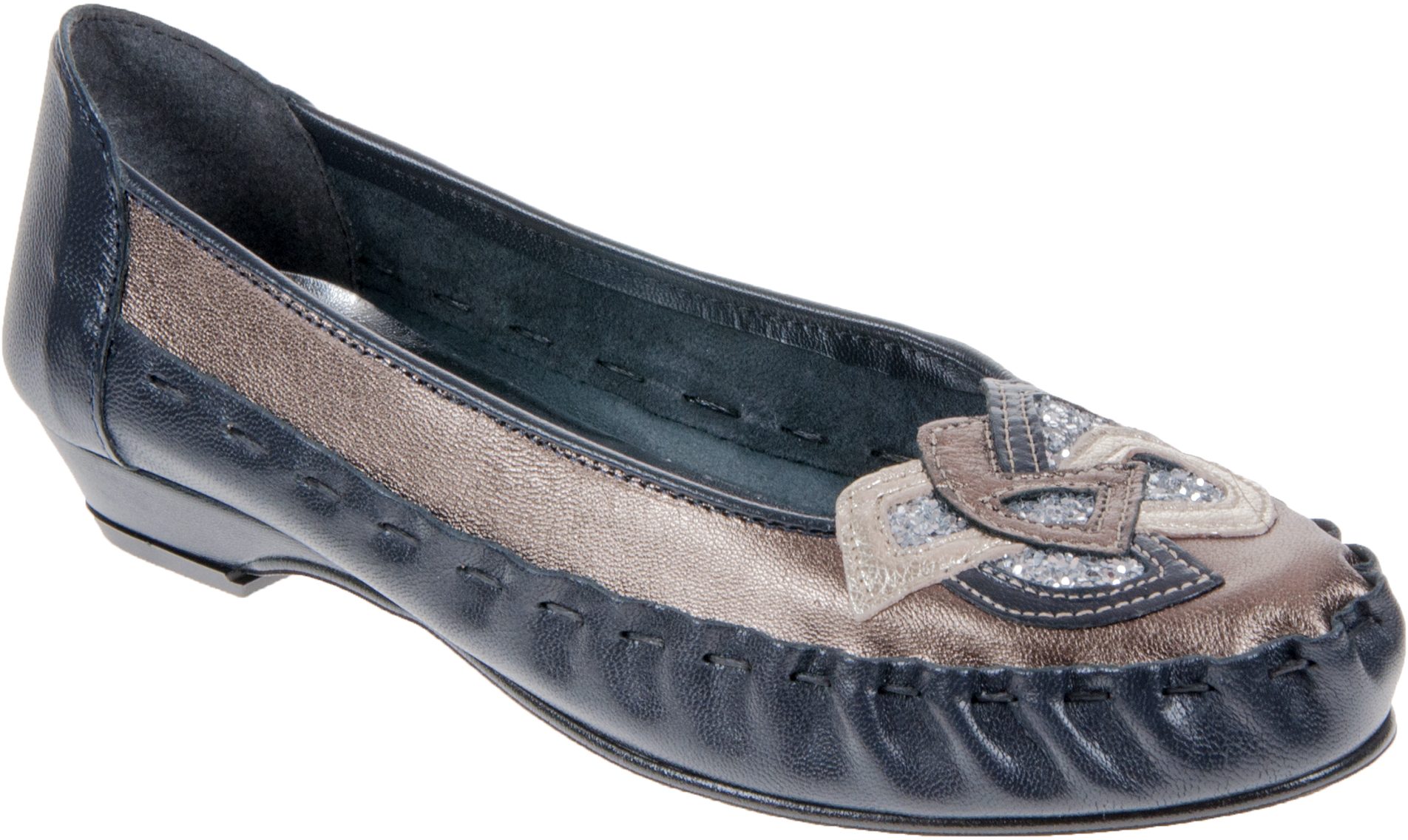 Zaccho 4569 Navy / Pewter 4569 - Ballerina Shoes - Humphries Shoes