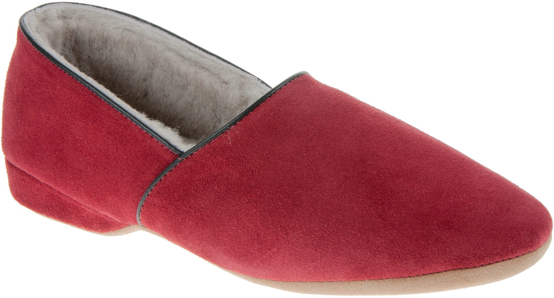 Draper of Glastonbury Anton Cardinal Red Suede 22618 - Full Slippers ...