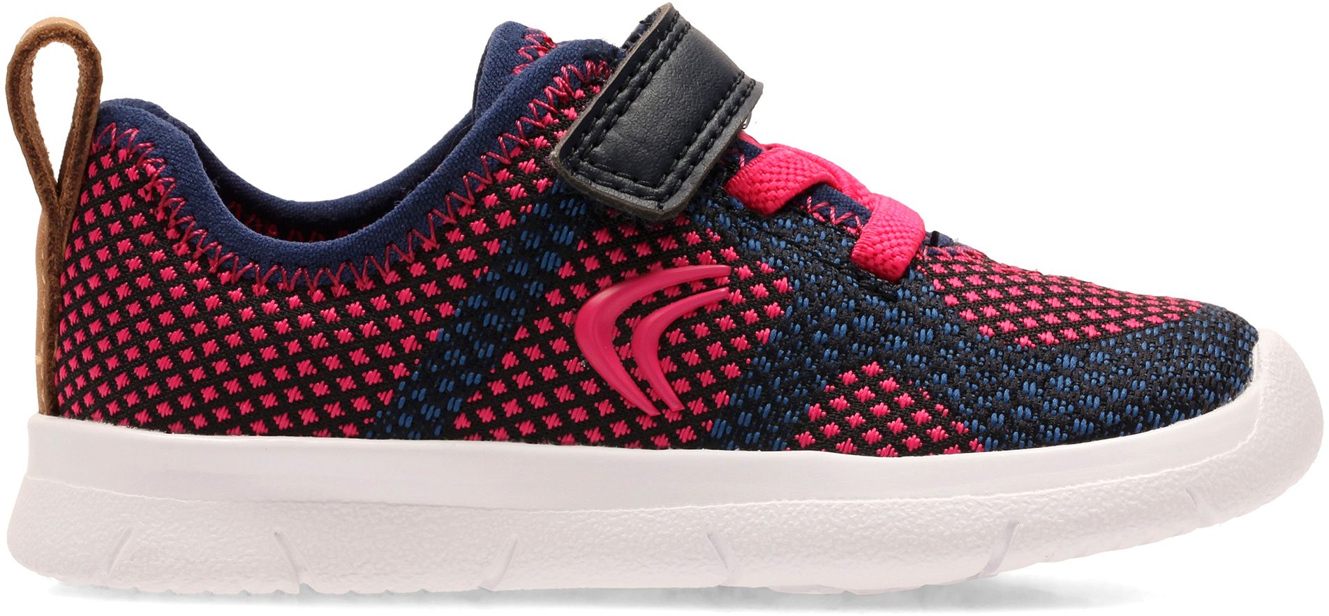 Clarks Ath Flux Navy / Raspberry 26133337 - Girls Trainers - Humphries ...