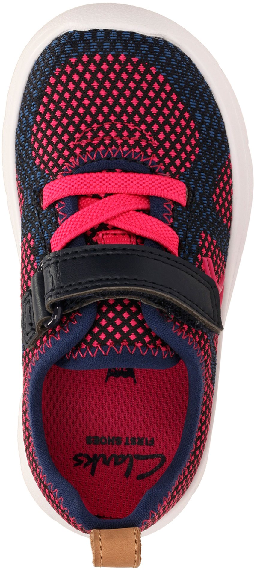 Clarks Ath Flux Navy / Raspberry 26133337 - Girls Trainers - Humphries ...