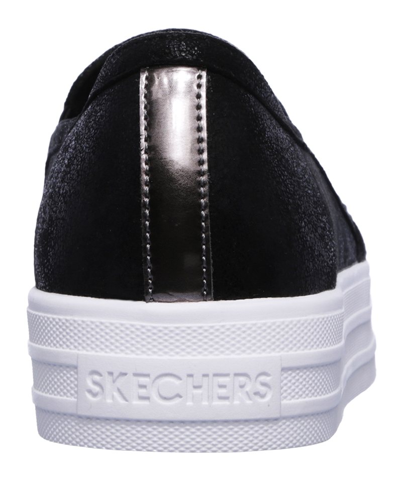 Skechers Double Up - Shiny Dancer Black / White 801 BLK - Womens ...