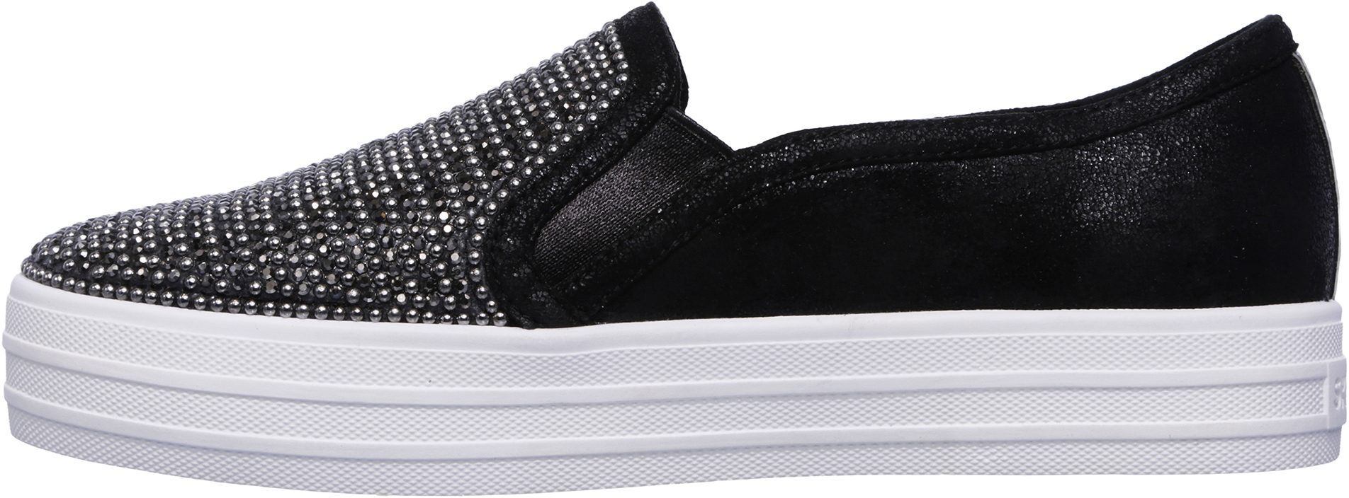 Skechers Double Up - Shiny Dancer Black / White 801 BLK - Womens ...