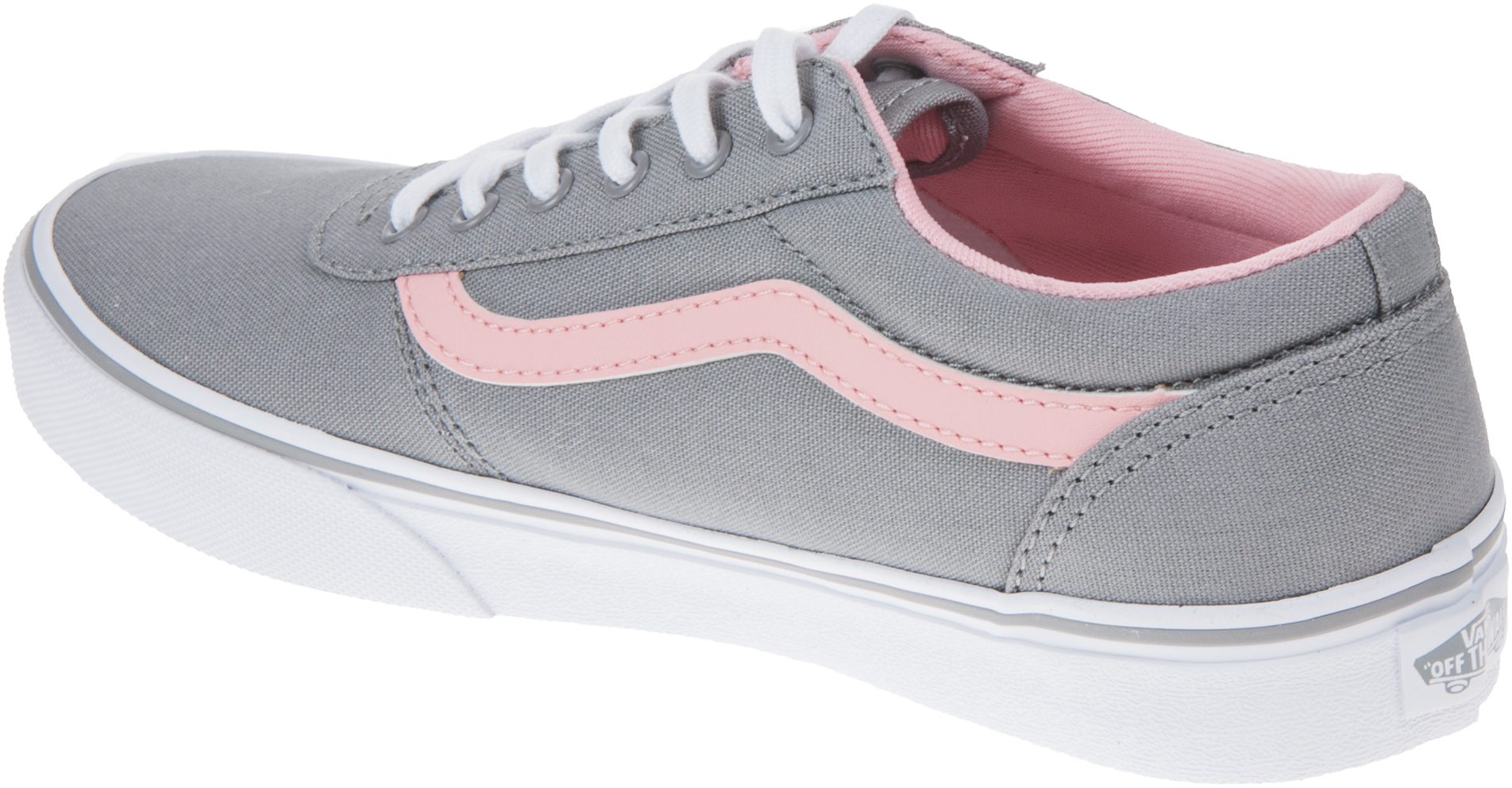 Vans Kids Maddie Grey / Pink VN0A3IL1F8T - Girls Canvas Styles ...