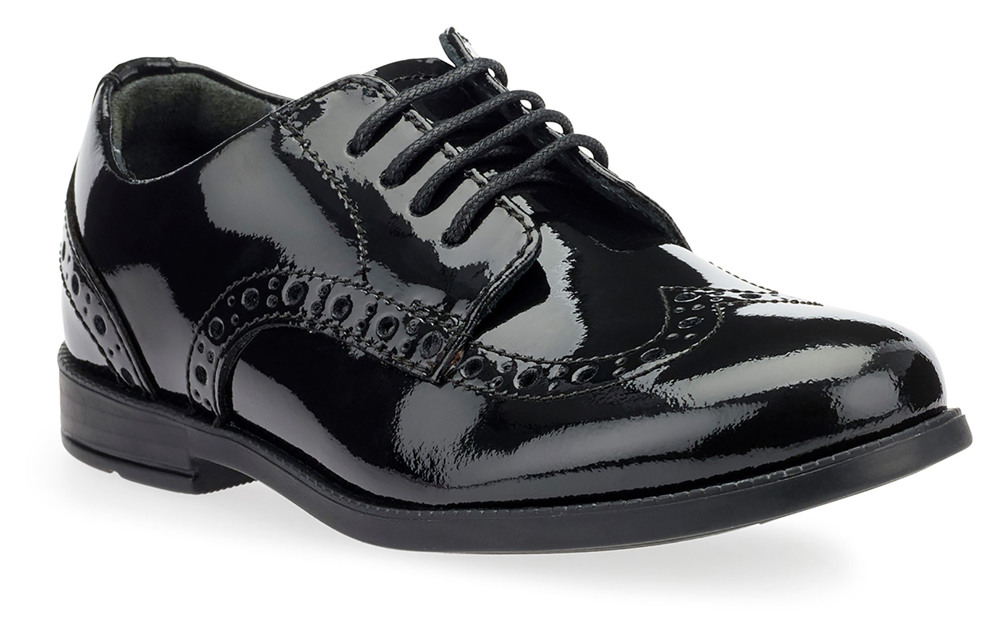 Start-Rite Brogue Primary Black Patent 2745_3 - Girls School Shoes ...