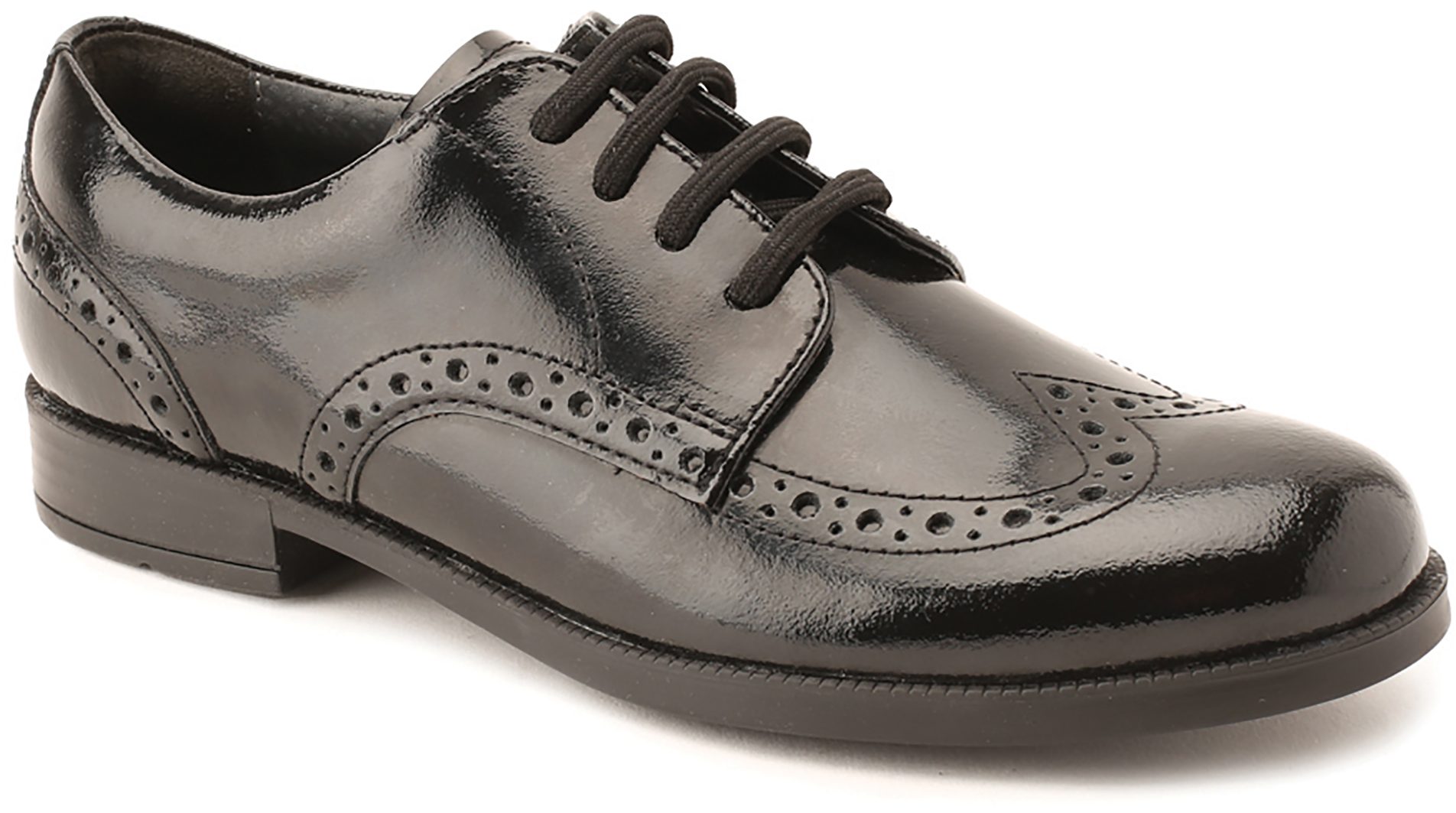 Start-Rite Brogue Primary Black Patent 2745_3 - Girls School Shoes ...