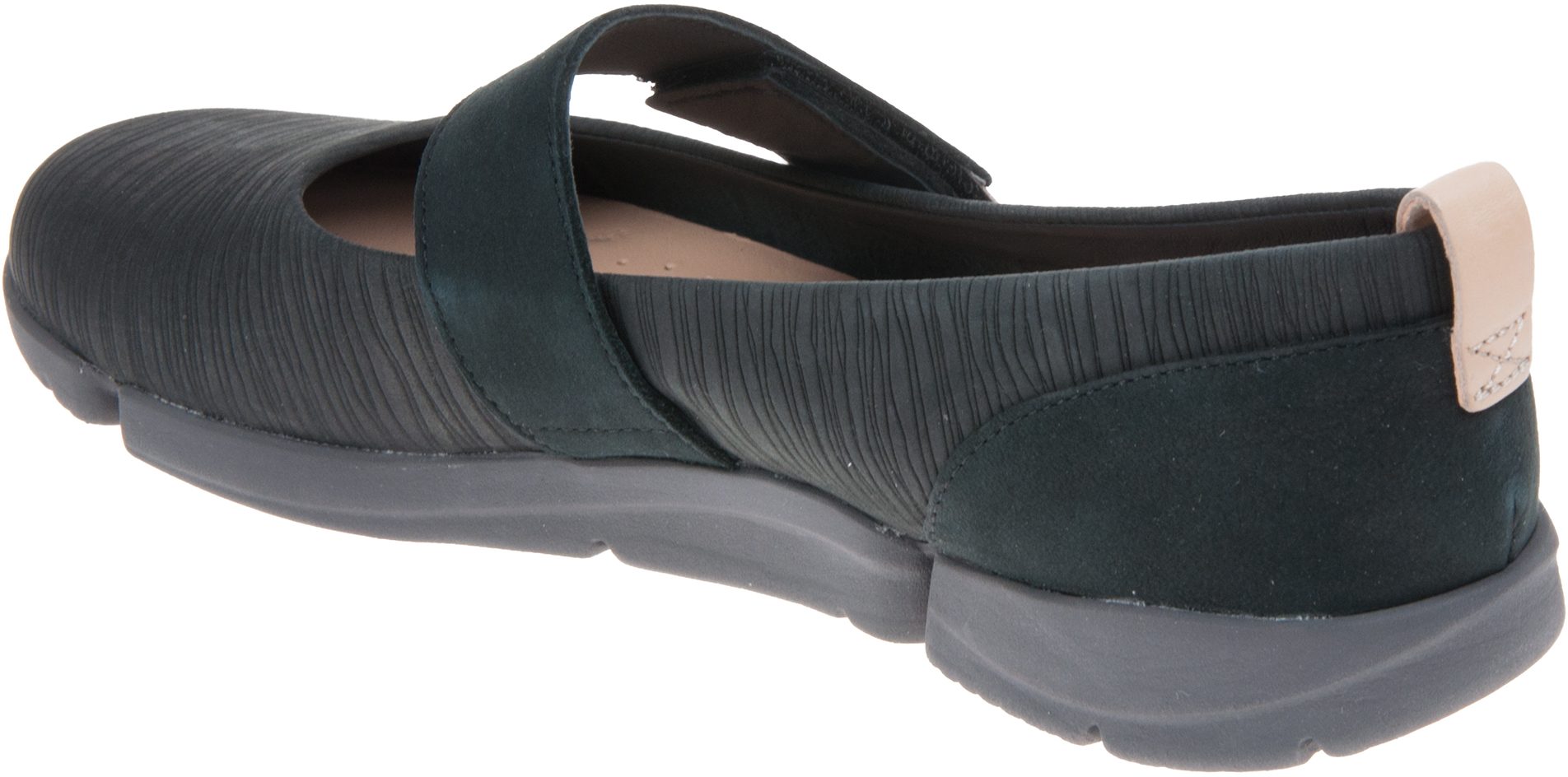 Clarks Tri Carrie Black Nubuck 26131107 - Everyday Shoes - Humphries Shoes