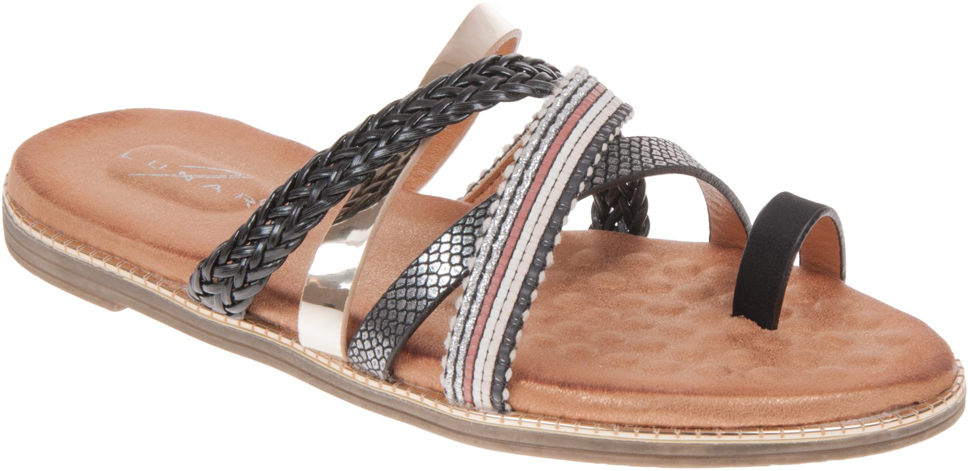 Lunar Ambre Black JLH 904 BK - Mule Sandals - Humphries Shoes