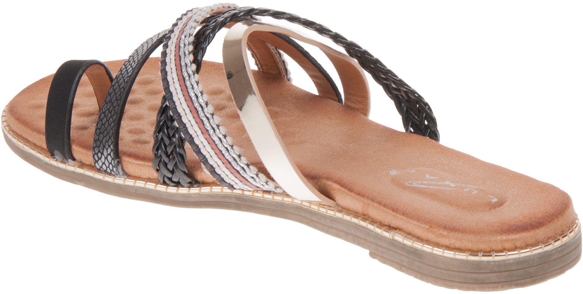 Lunar Ambre Black JLH 904 BK - Mule Sandals - Humphries Shoes