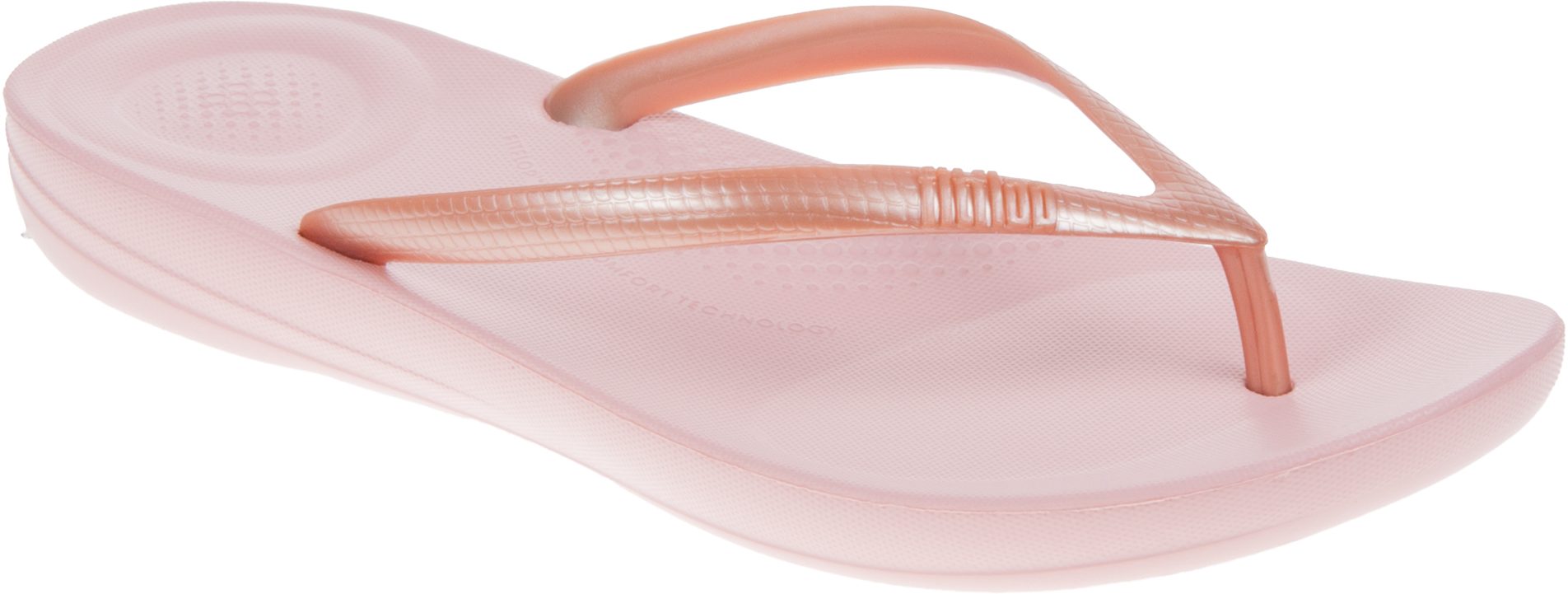 FitFlop IQushion Nude / Rose Gold E54-571 - Toe Post Sandals ...