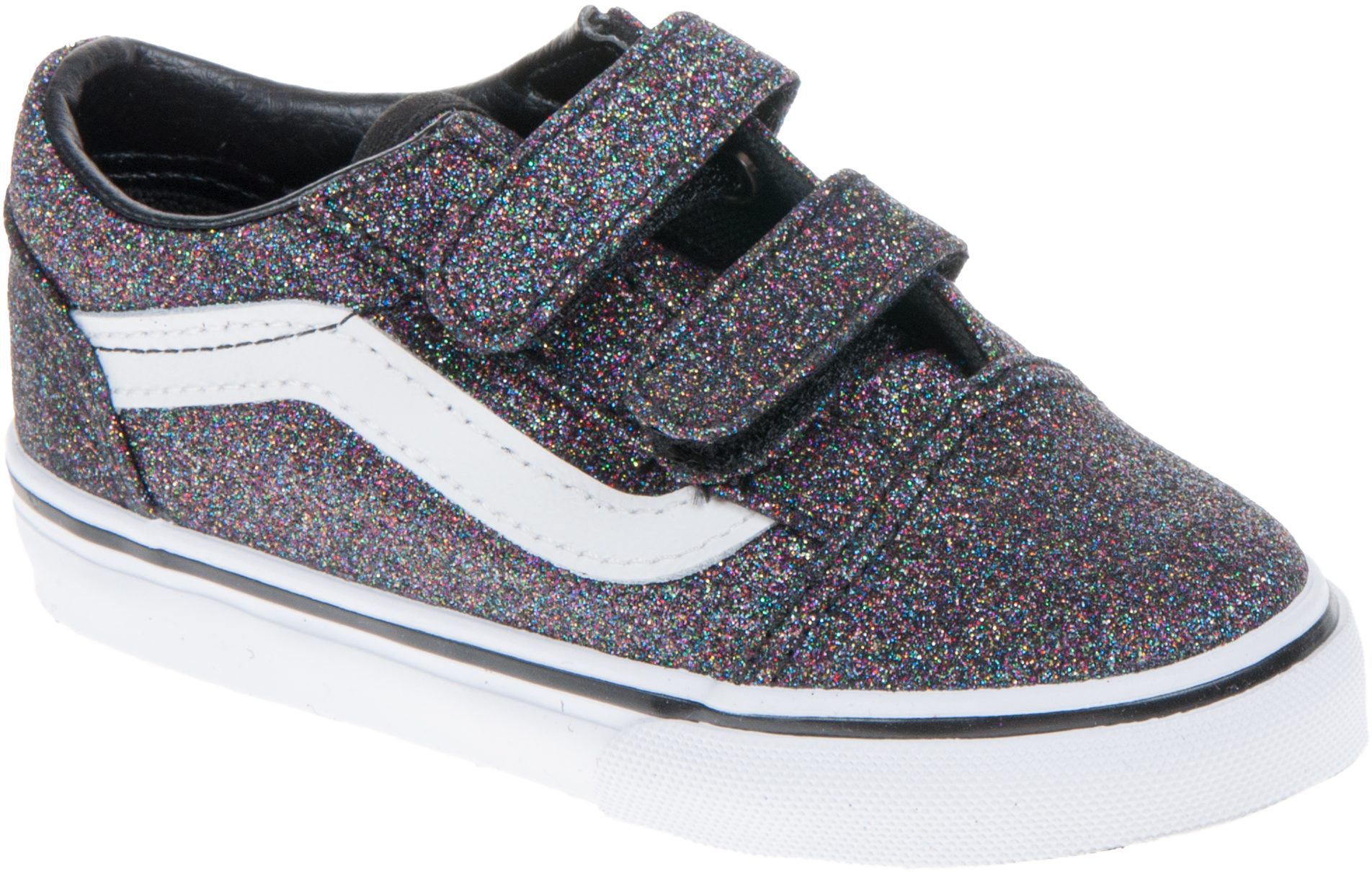 Vans Toddler Old Skool Velcro Black Glitter VN08344KQ7E - Girls ...