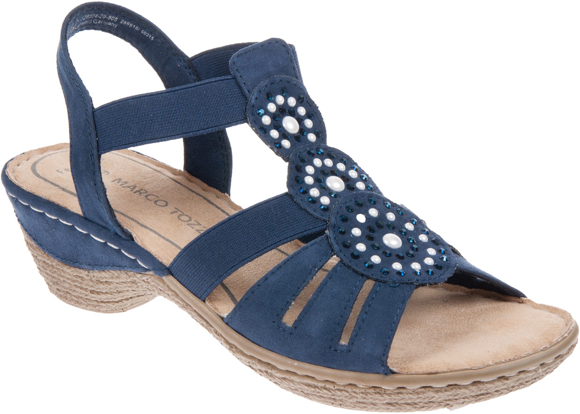 Marco Tozzi Mori Navy 28504-20 805 - Full Sandals - Humphries Shoes