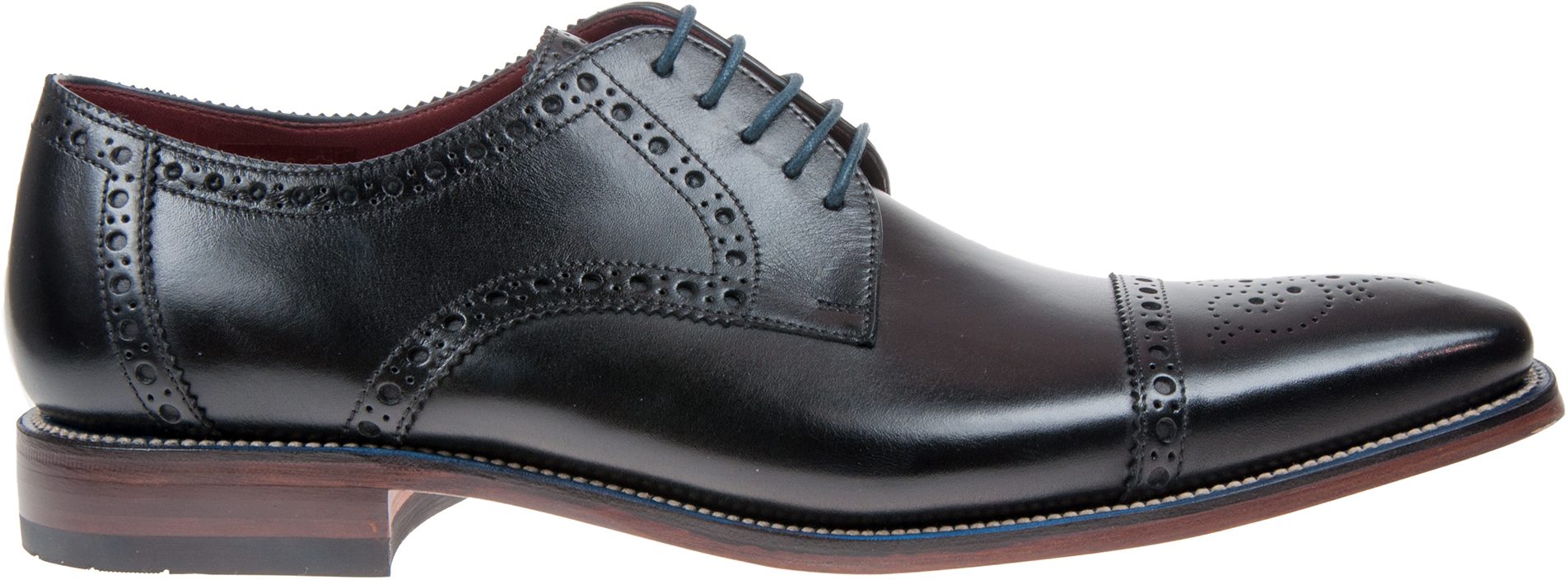 Loake Foley Black Calf Leather - Formal Shoes - Humphries Shoes