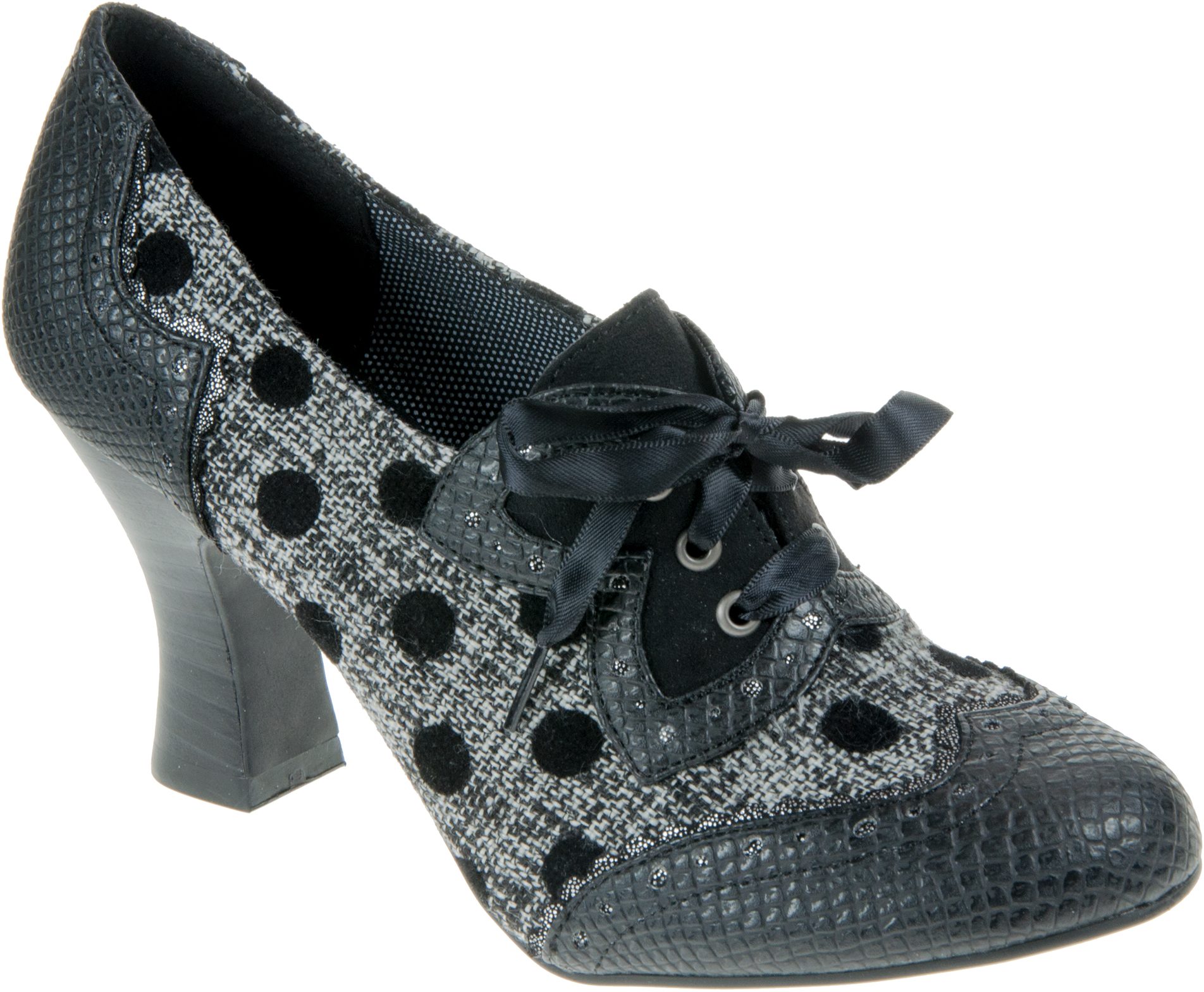 Ruby Shoo Daisy Black Spots 09128 - Court Shoes - Humphries Shoes