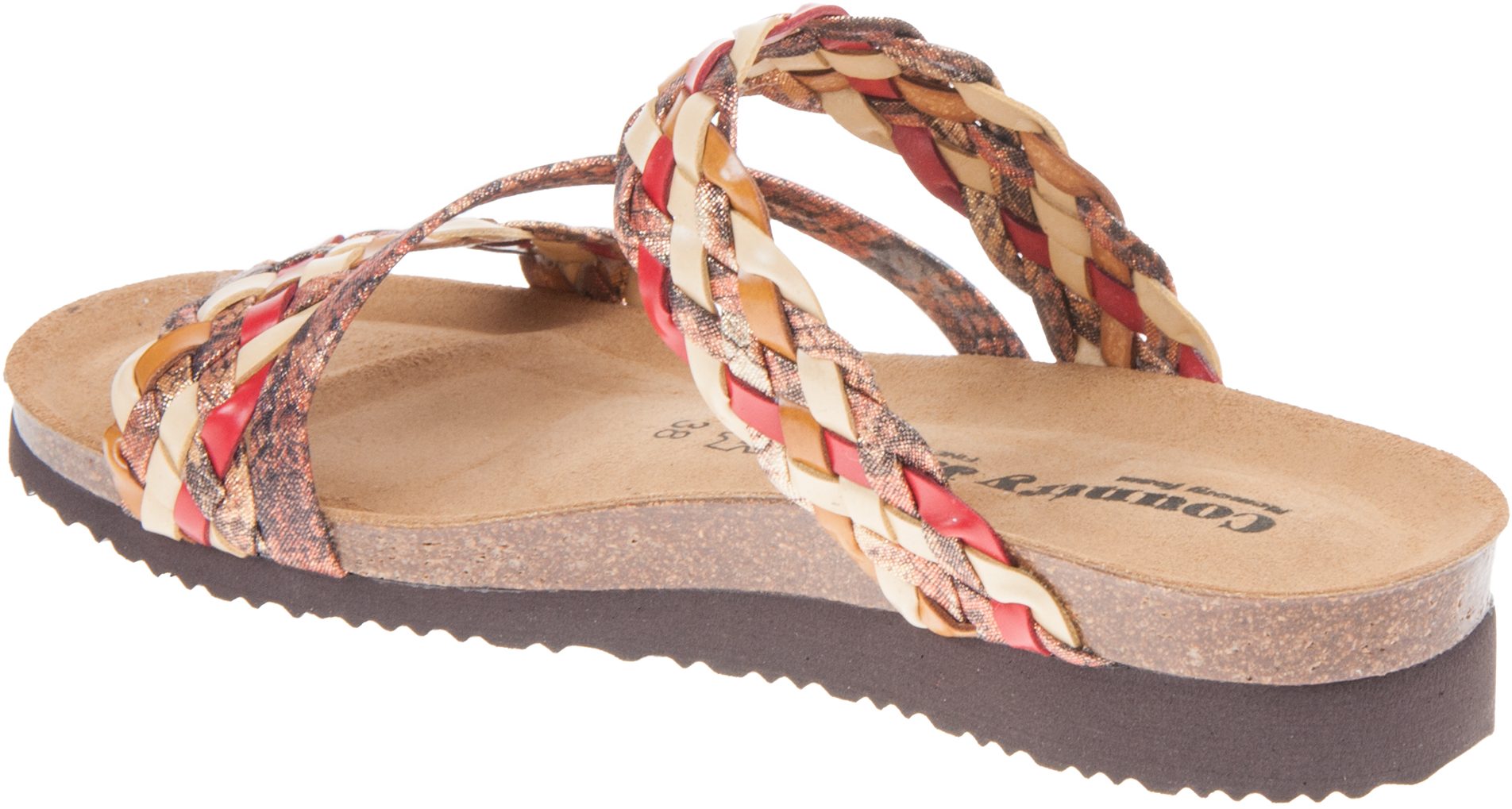 Country Jack Adora Brown Multi 8009 - Mule Sandals - Humphries Shoes