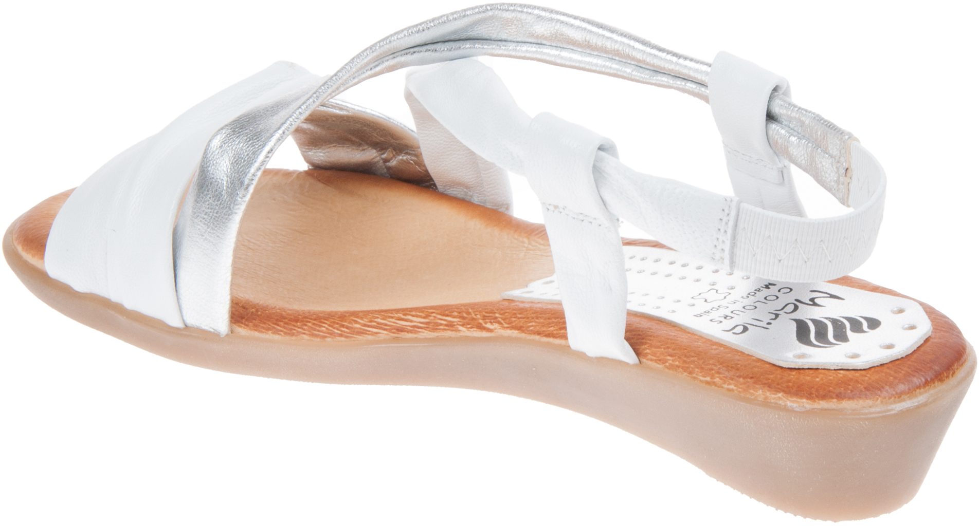 Marila 407 White / Silver 407 In 25 - Full Sandals - Humphries Shoes