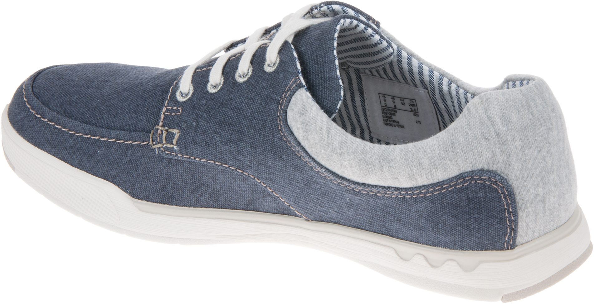 Clarks Step Isle Lace Navy Canvas 26132764 - Casual Shoes - Humphries Shoes