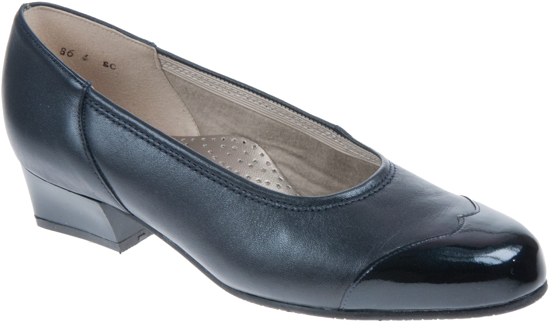Equity Felicity Navy Patent / Leather 2026 - Court Shoes - Humphries Shoes