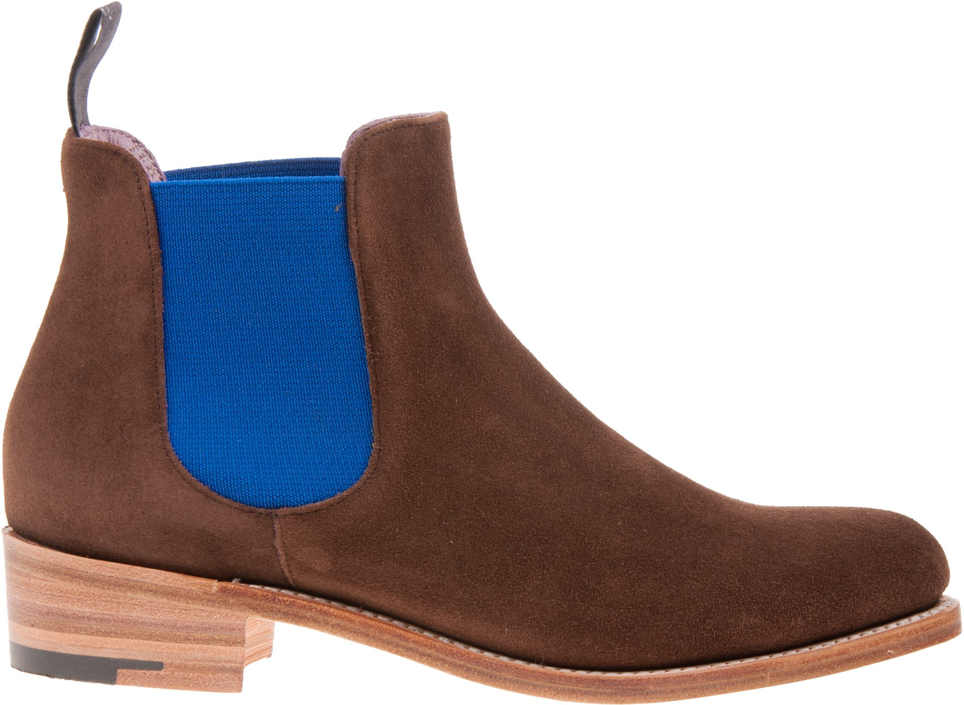 Barker Violet Castagnia Suede / Blue Elastic 7172 DW 12 - Ankle Boots ...