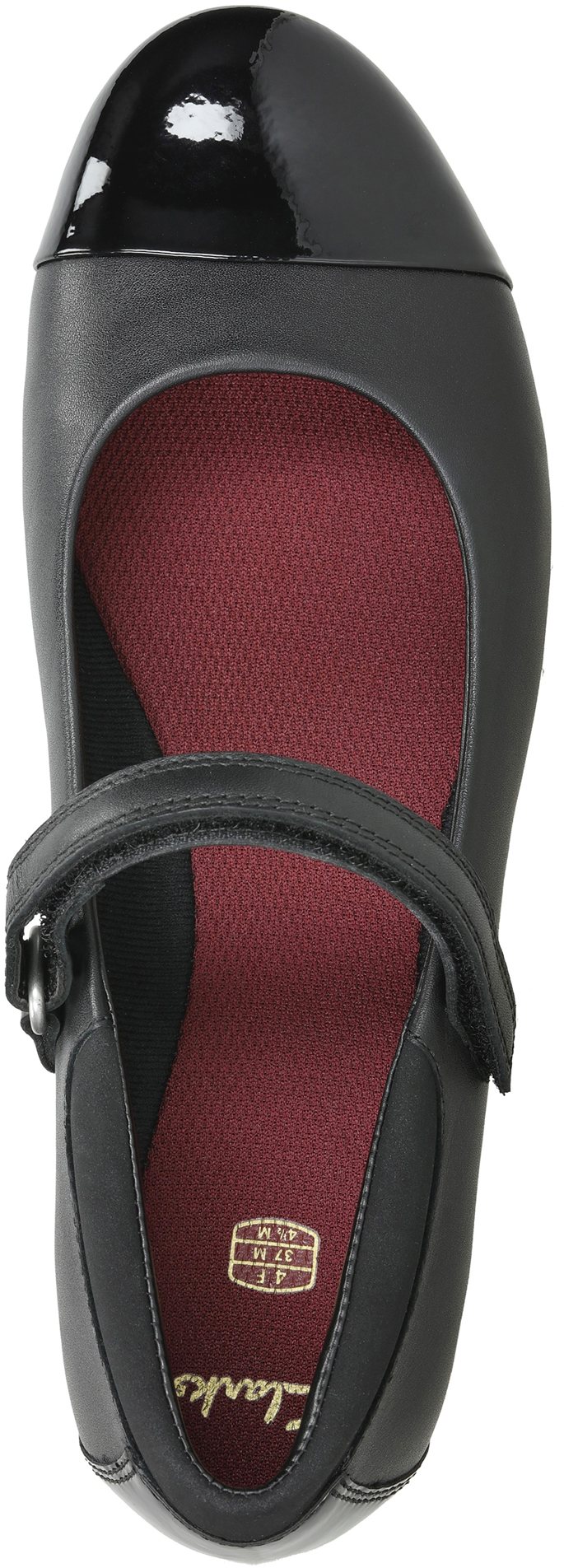 Clarks Tizz Talk Black Leather 26134696 - Girls School Shoes ...