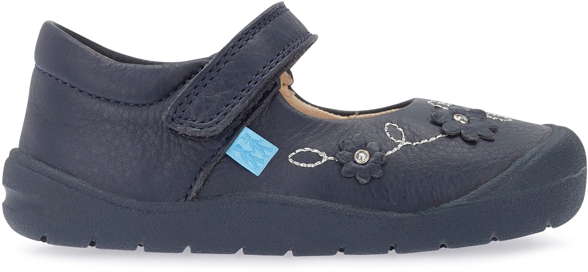 Start-Rite Flex Navy Leather 0758_9 - Girls Shoes - Humphries Shoes