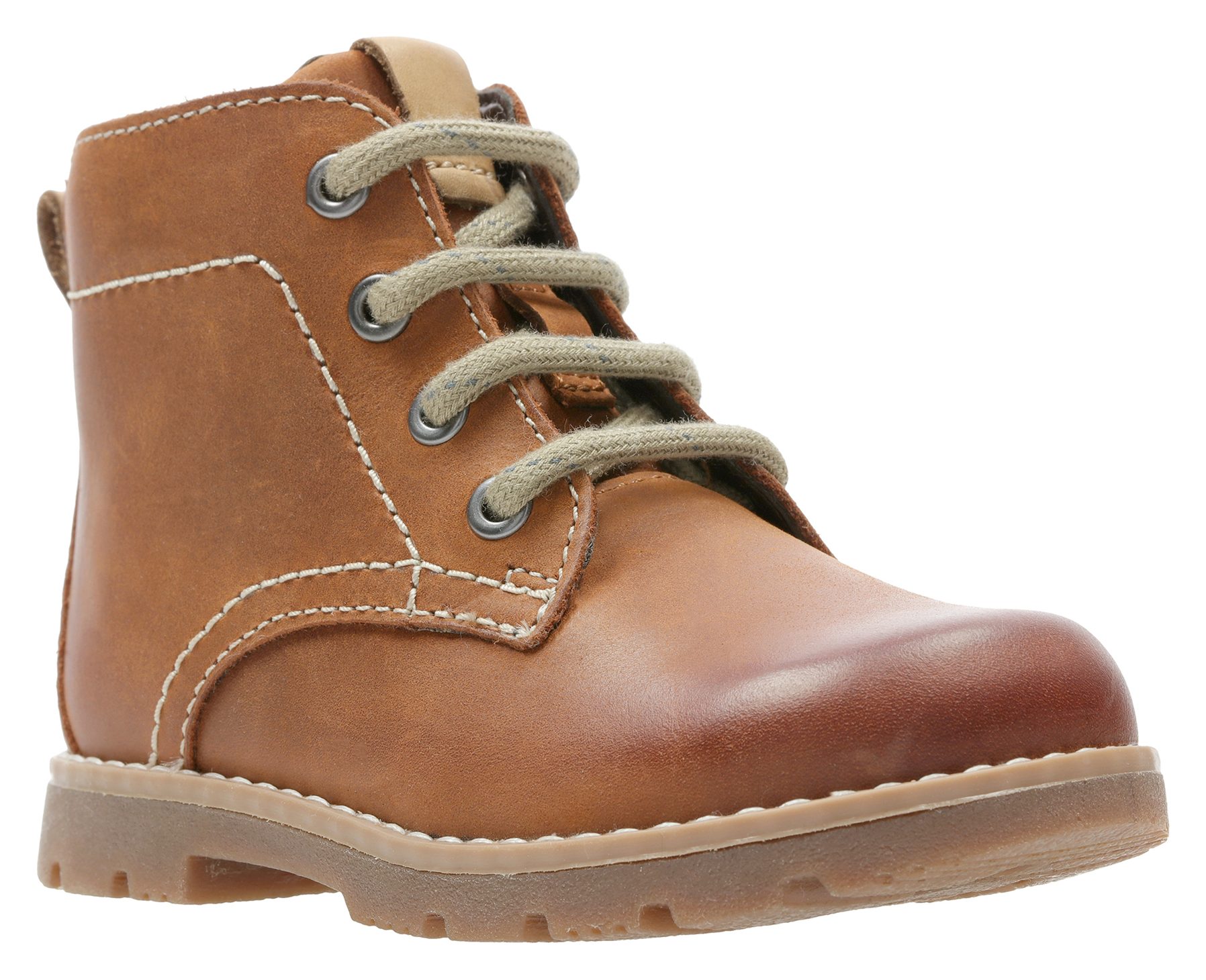 Clarks Comet Rock Tan Leather 26138442 - Boys Boots - Humphries Shoes
