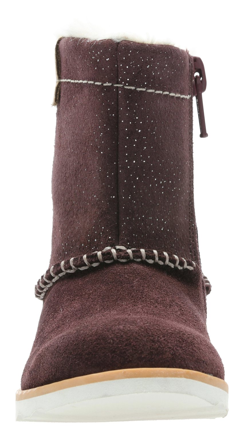 Clarks Crown Piper Burgundy Suede 26138302 - Girls Boots - Humphries Shoes