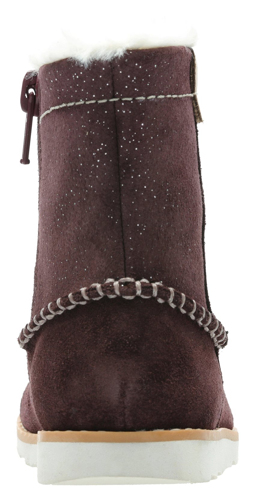 Clarks Crown Piper Burgundy Suede 26138302 - Girls Boots - Humphries Shoes