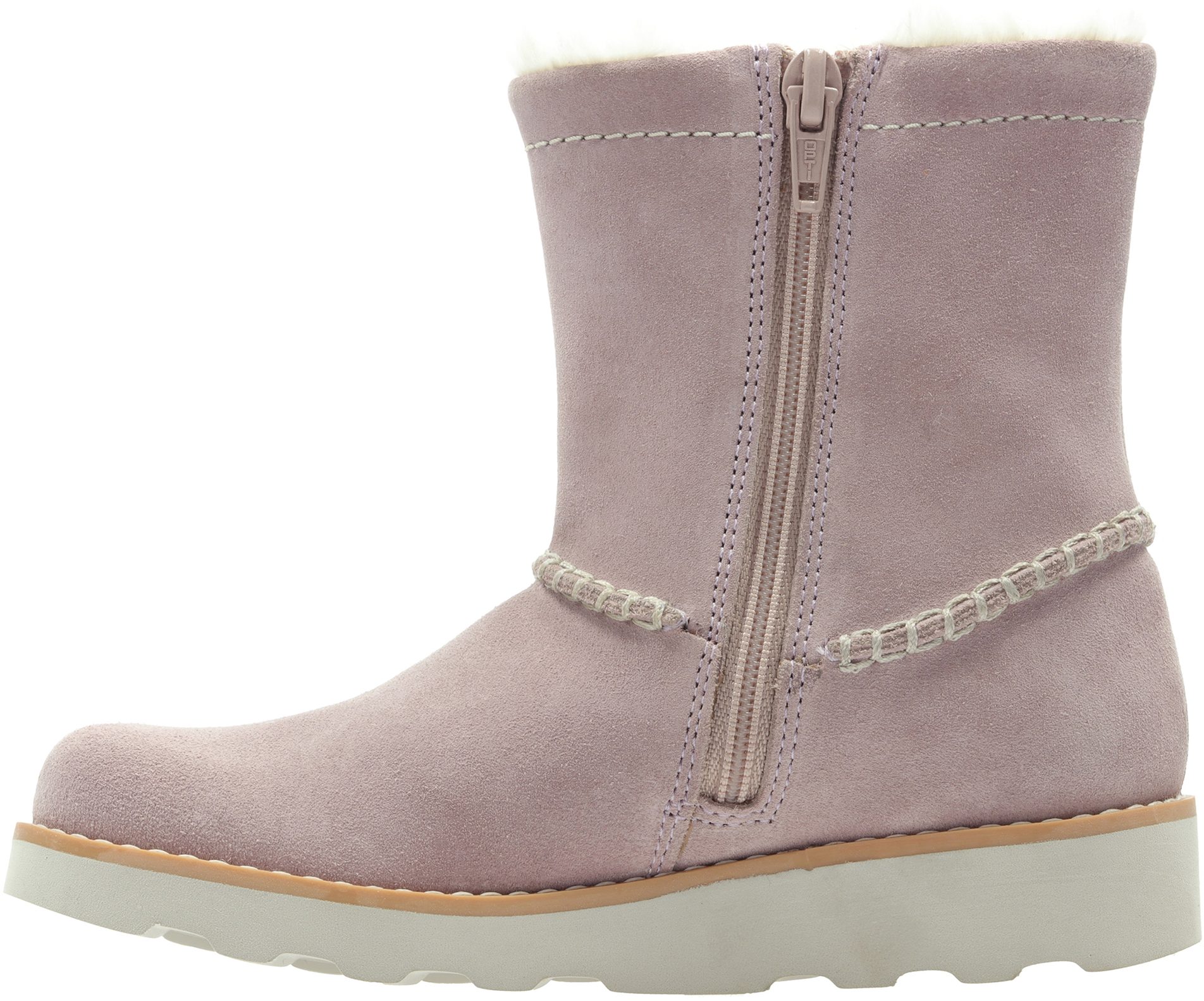 Clarks Crown Piper Pink Suede 26135924 - Girls Boots - Humphries Shoes