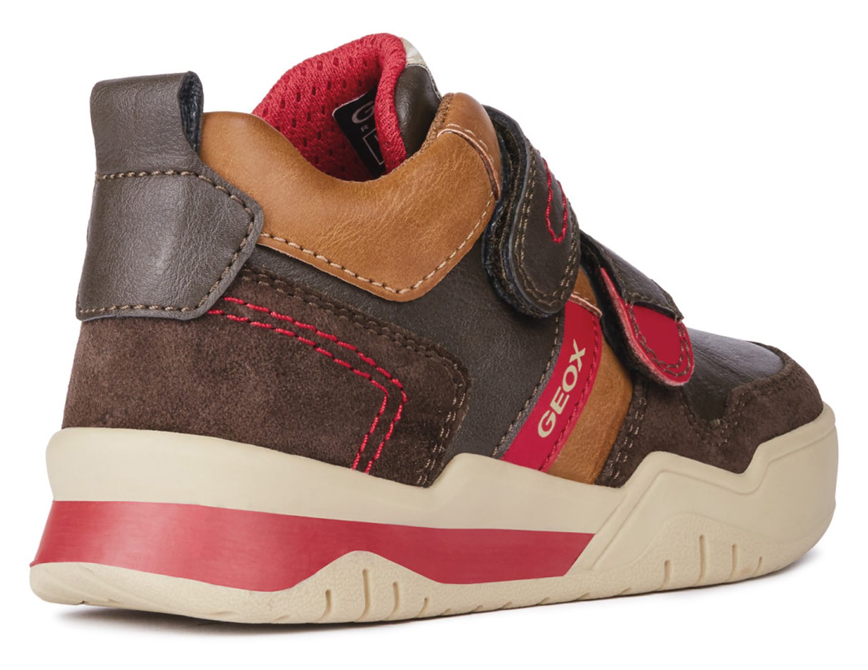 Geox Perth Dark Brown / Red J847RD05422C0975 - Boys Trainers ...