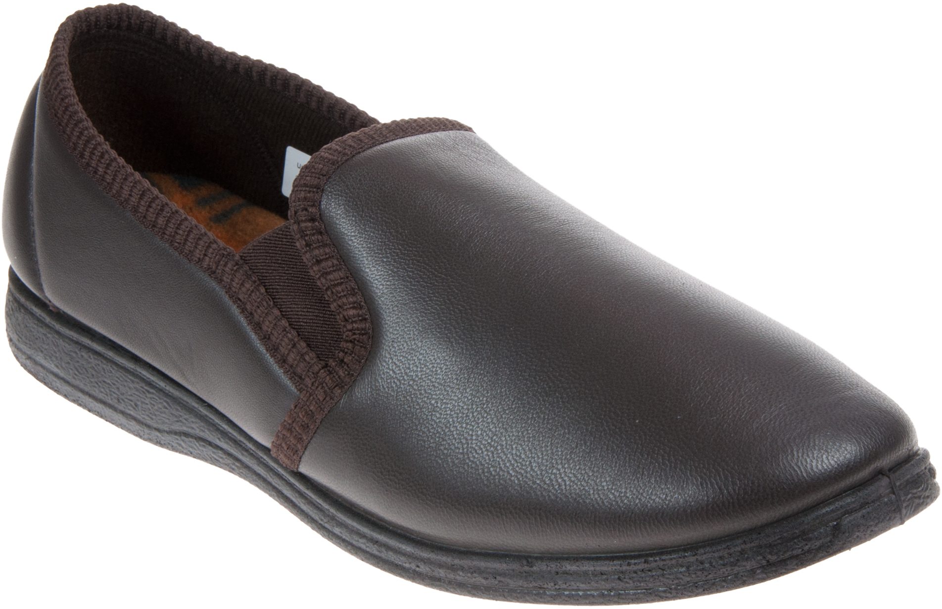 Sleepers Hadley Dark Brown Leather MS414B - Full Slippers - Humphries Shoes