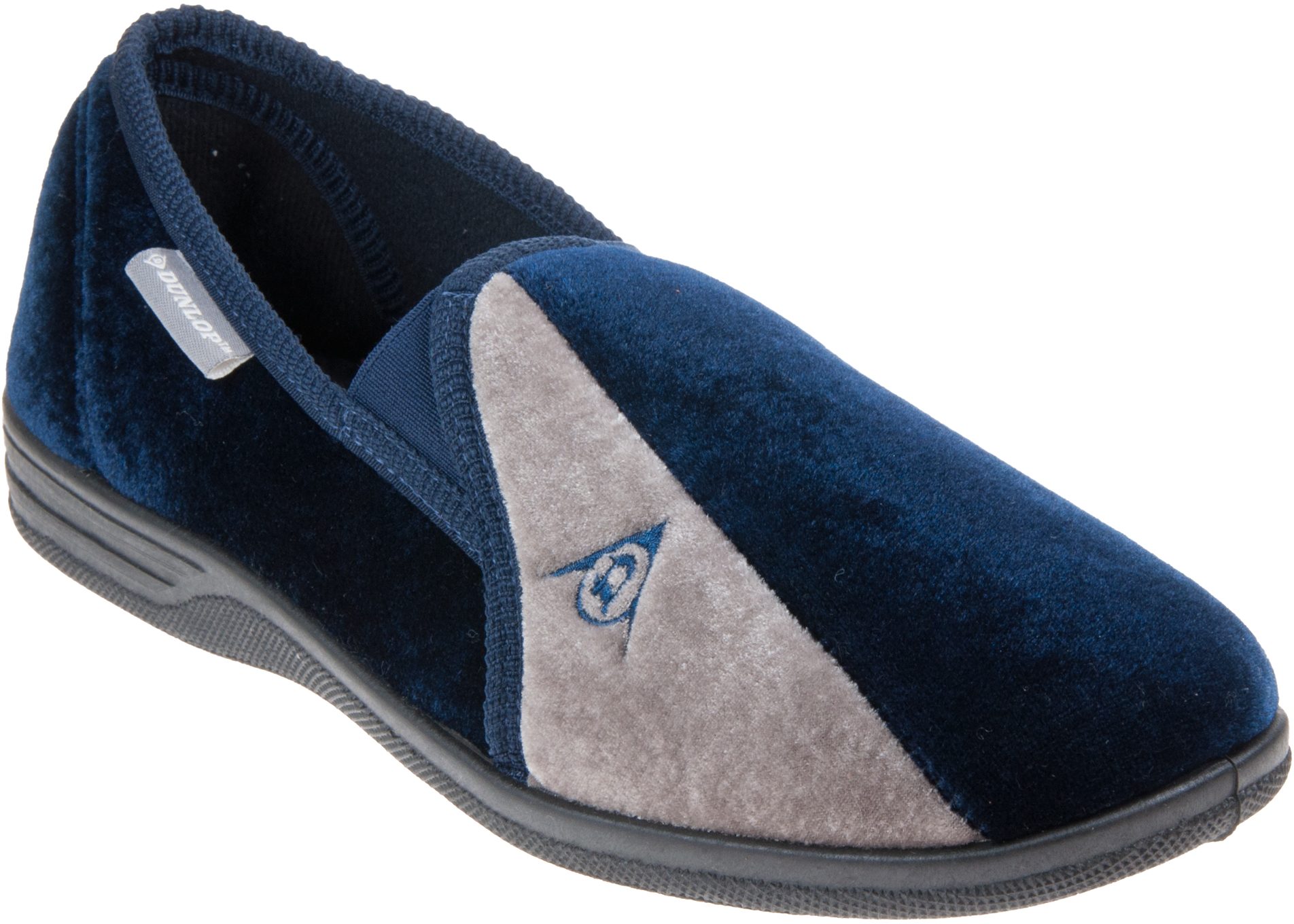 Dunlop Winston Navy Blue / Grey MS417C - Full Slippers - Humphries Shoes