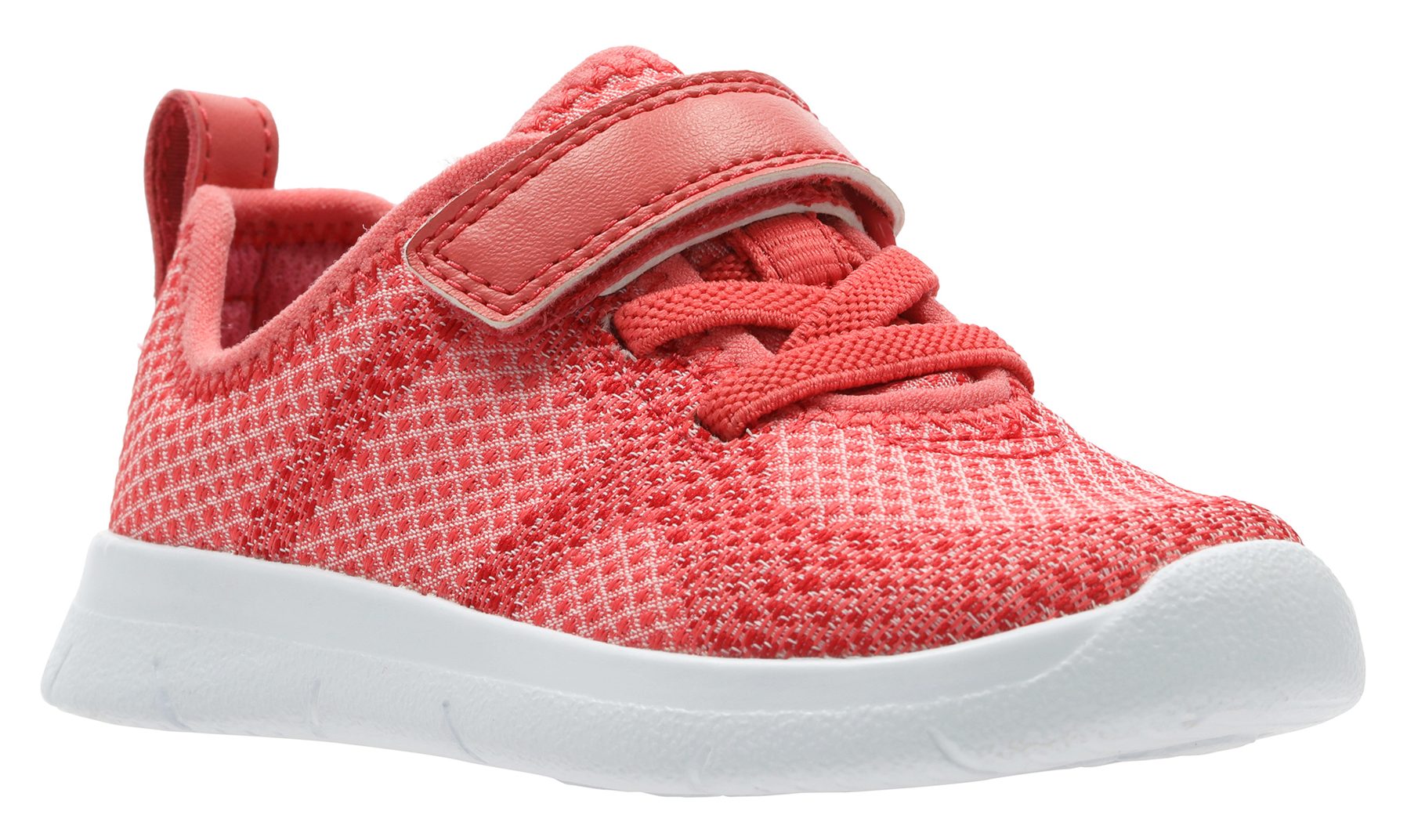 Clarks Ath Flux Toddler Coral 26141272 - Girls Trainers - Humphries Shoes