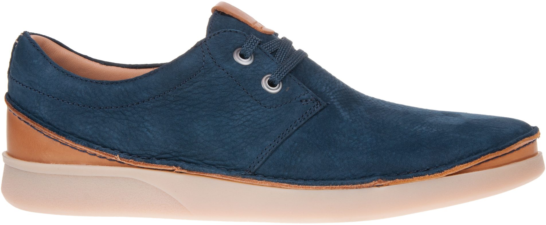 Clarks Oakland Lace Navy Nubuck 26139041 - Casual Shoes - Humphries Shoes