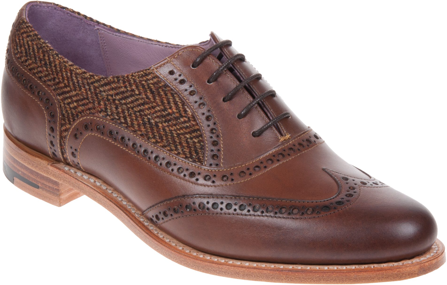 Barker Freya Walnut / Brown Tweed 7127DW66 - Everyday Shoes - Humphries ...
