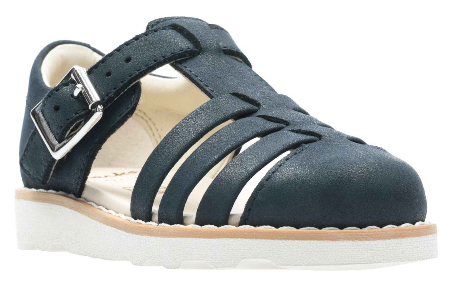 Clarks Crown Stem Toddler Navy Leather 26140527 - Boys Sandals ...