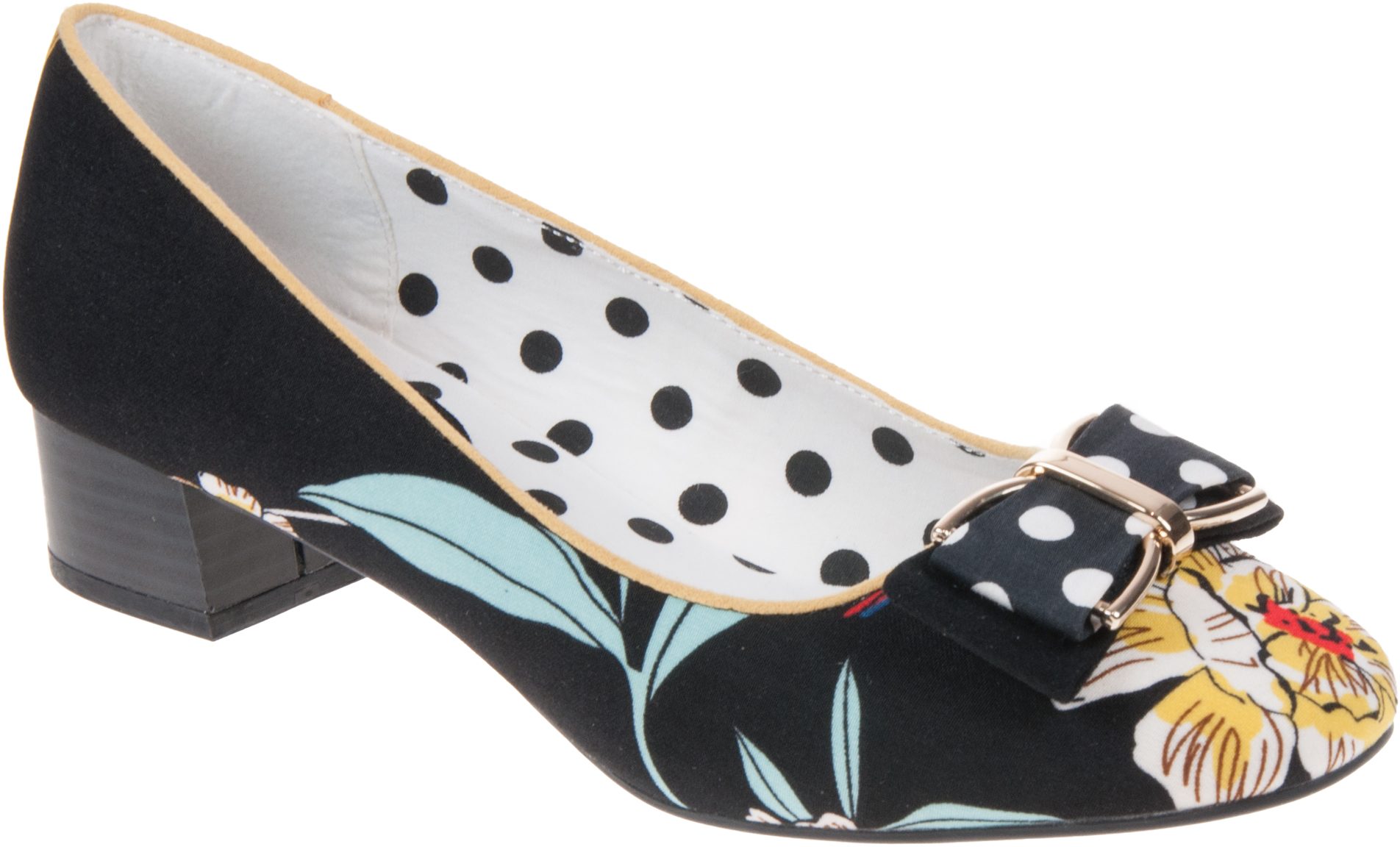 Ruby Shoo June Black floral 09283 - Everyday Shoes - Humphries Shoes