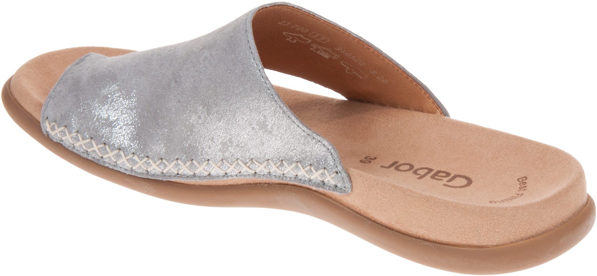 Gabor Lanzarote Caruso Metallic Grey 43.700.60 - Mule Sandals ...