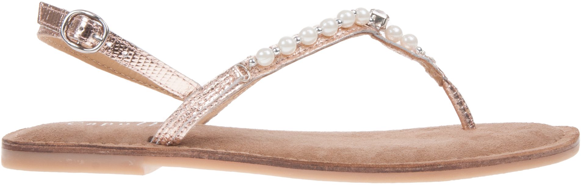 Capollini Tricia Rose Gold E597 - Toe Post Sandals - Humphries Shoes