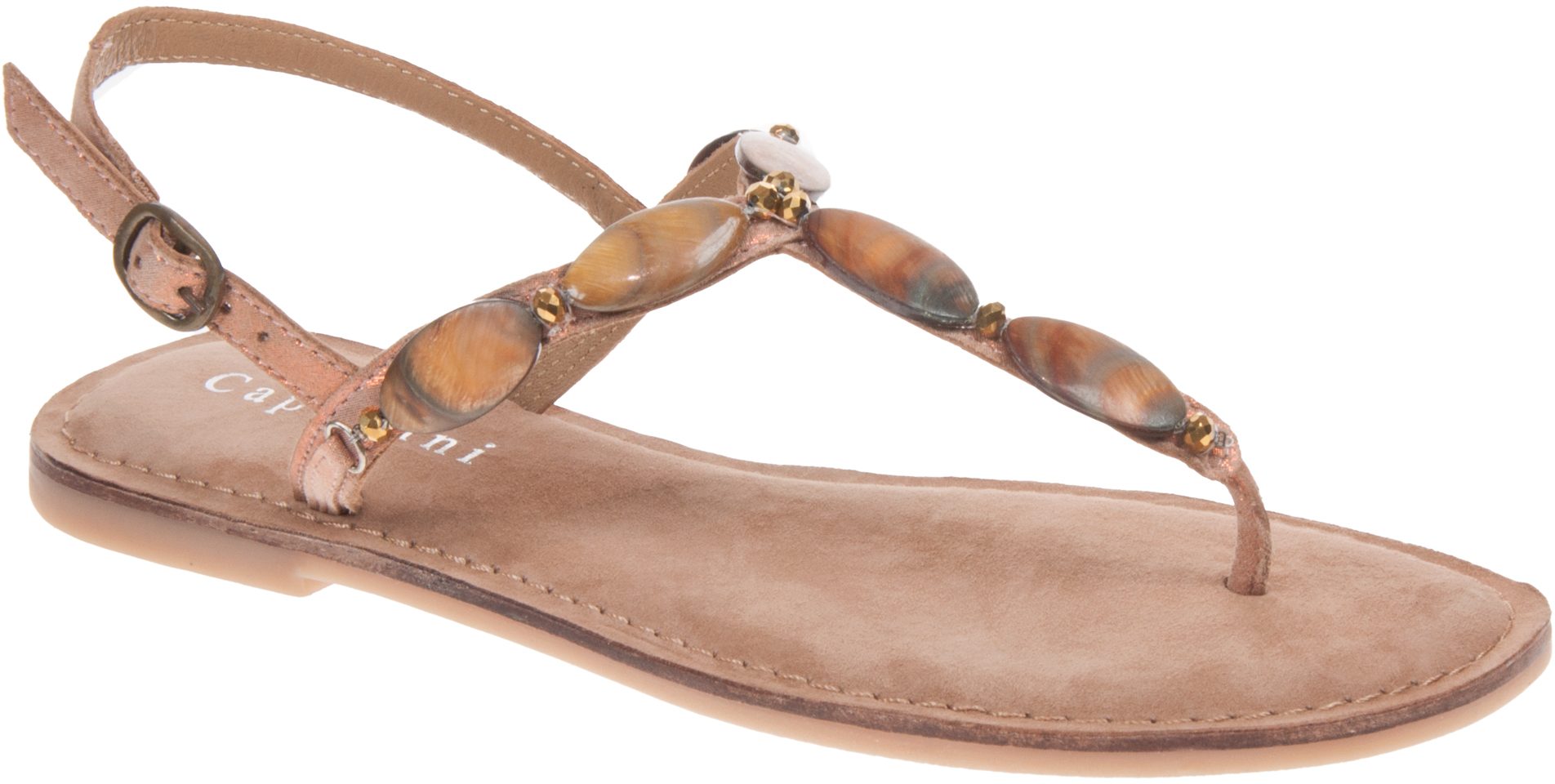 Capollini Fayth Metallic Orange E592 - Full Sandals - Humphries Shoes