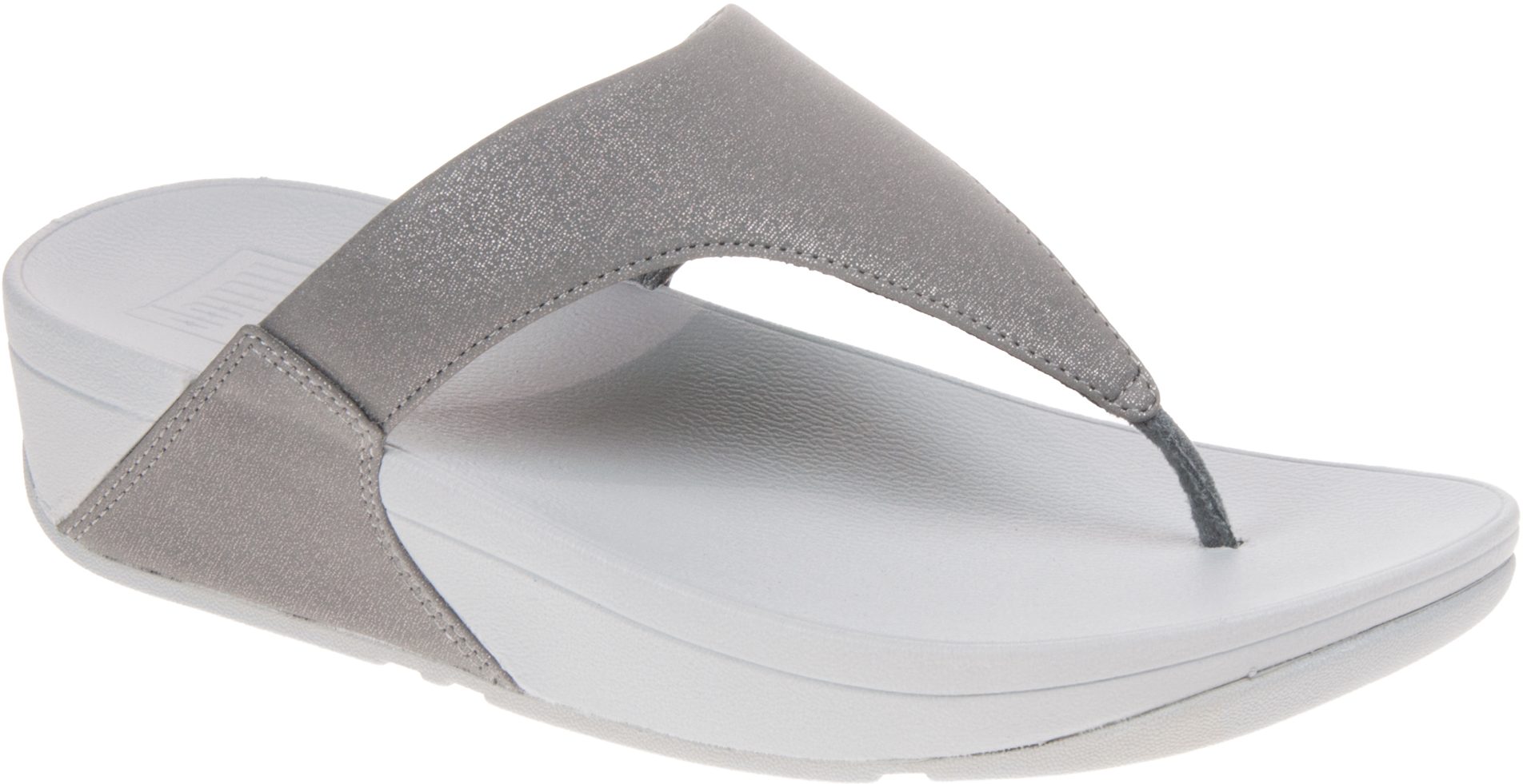 FitFlop Lulu Shimmer Pewter U04-054 - Toe Post Sandals - Humphries Shoes